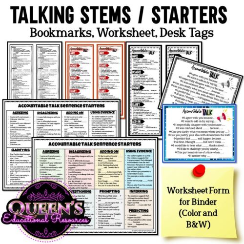 Accountable Talk Bundle, Conversation and Discussion Skills Bundle ...
