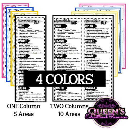 Accountable Talk Bundle, Conversation and Discussion Skills Bundle ...