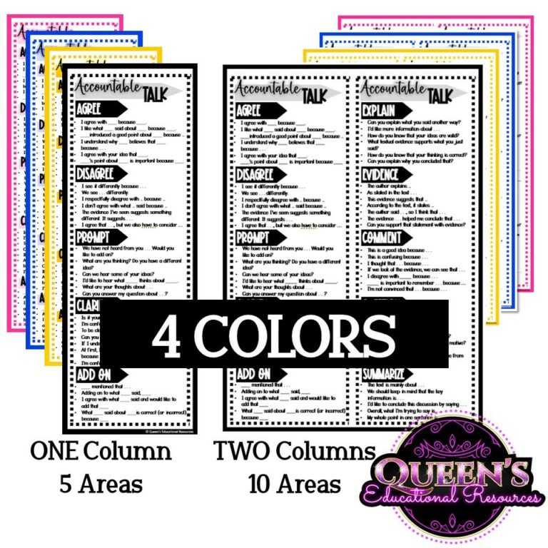 Accountable Talk Bundle, Conversation and Discussion Skills Bundle ...