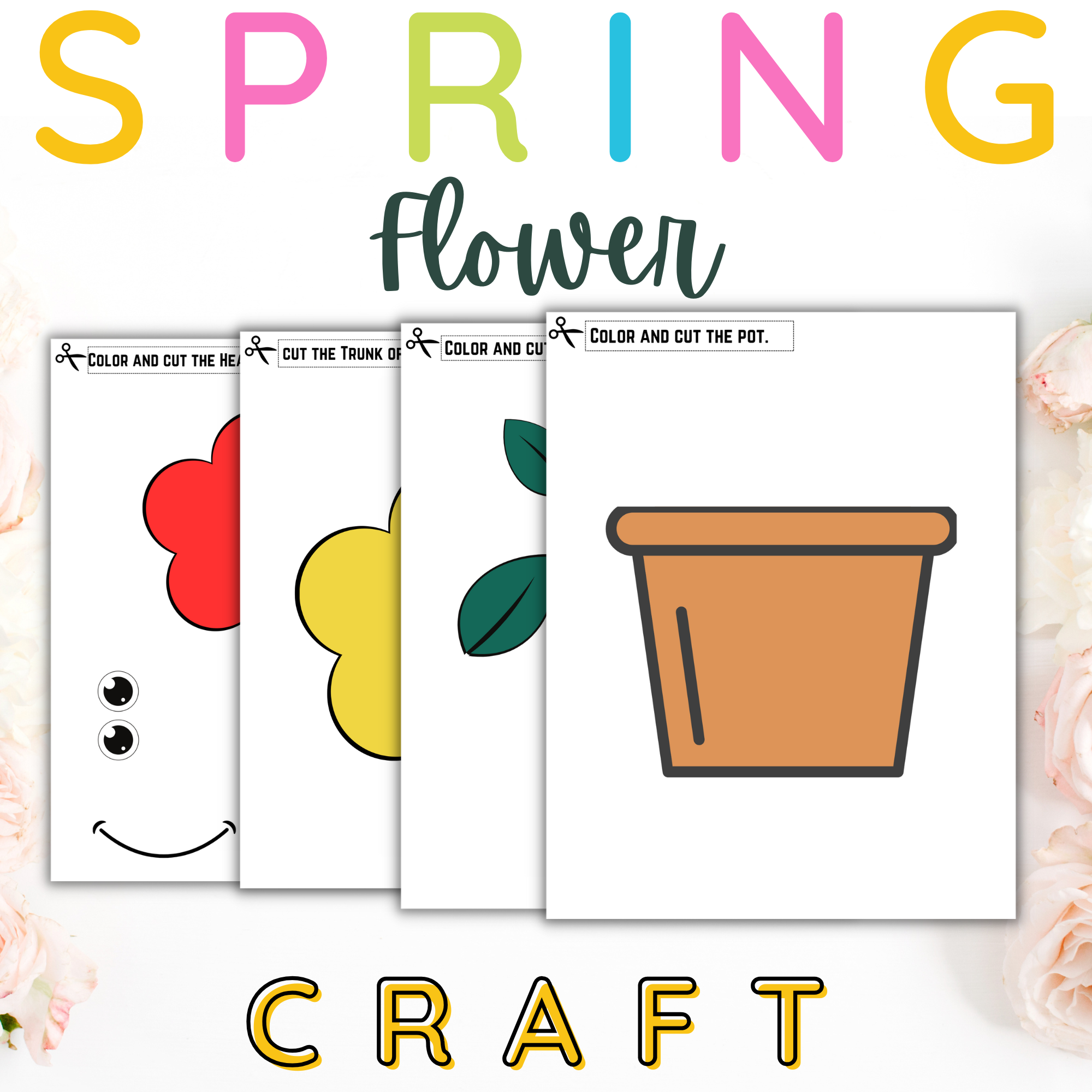 Spring Flower Craft for Bulletin Board-April Showers Bring May Flowers ...