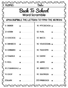 Unscramble the Fun: Back-to-School Word Challenge | Made By Teachers