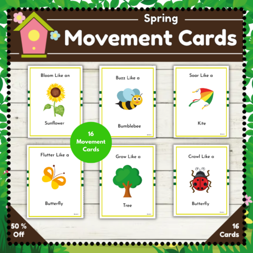 Spring Movement Cards : Fun Movement Cards for Kids with a Spring Theme ...