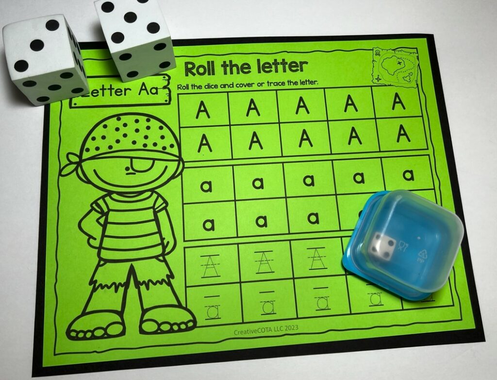 Pirate Roll and Cover ABC Letter Identification Practice | Made By Teachers