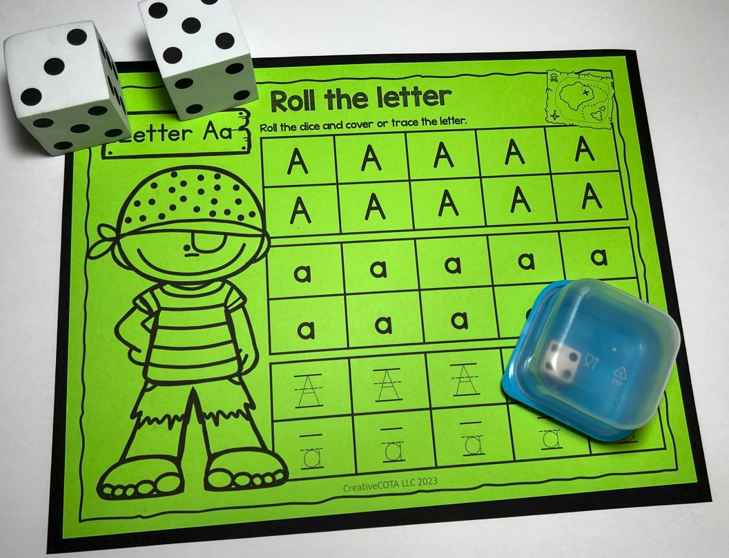 Pirate Roll and Cover ABC Letter Identification Practice | Made By Teachers