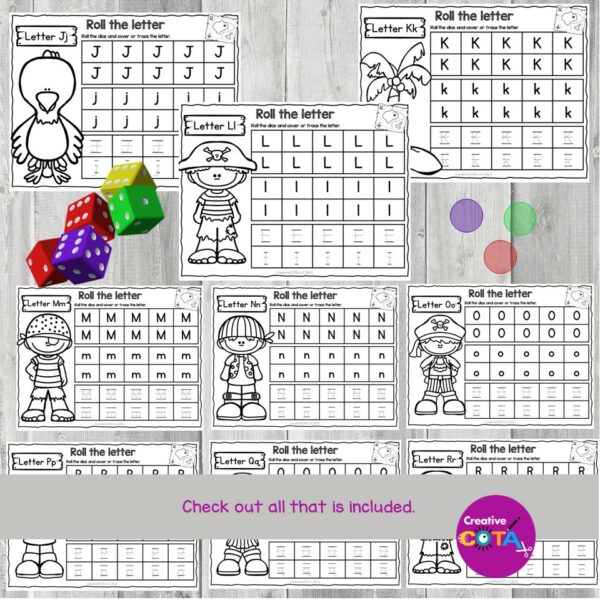 Pirate Roll and Cover ABC Letter Identification Practice | Made By Teachers