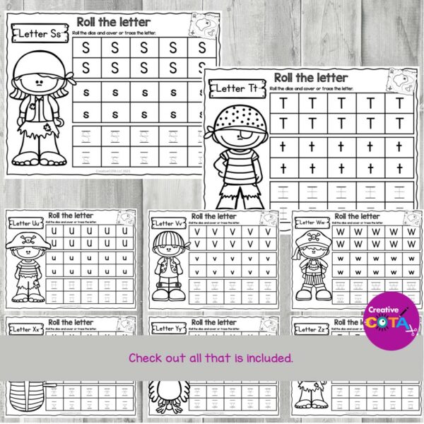 Pirate Roll and Cover ABC Letter Identification Practice | Made By Teachers