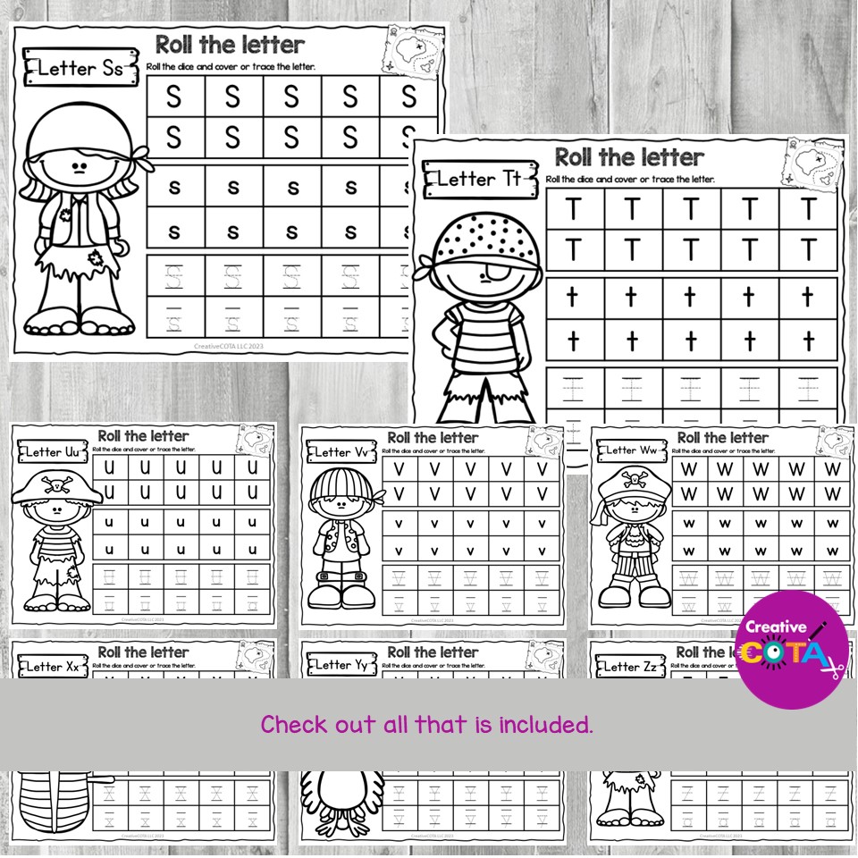 Pirate Roll and Cover ABC Letter Identification Practice | Made By Teachers