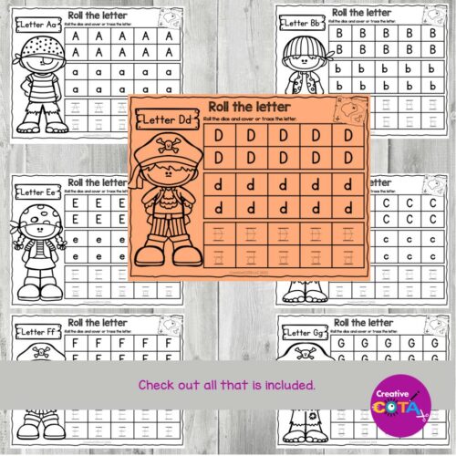 Pirate Roll and Cover ABC Letter Identification Practice | Made By Teachers
