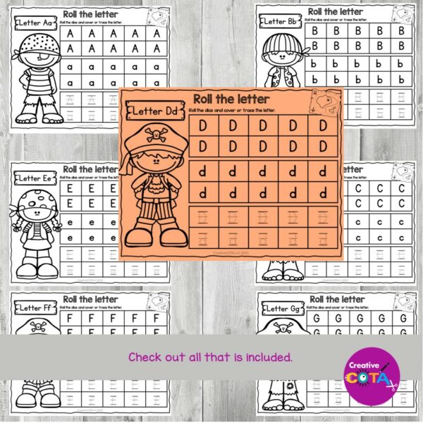 Pirate Roll and Cover ABC Letter Identification Practice | Made By Teachers
