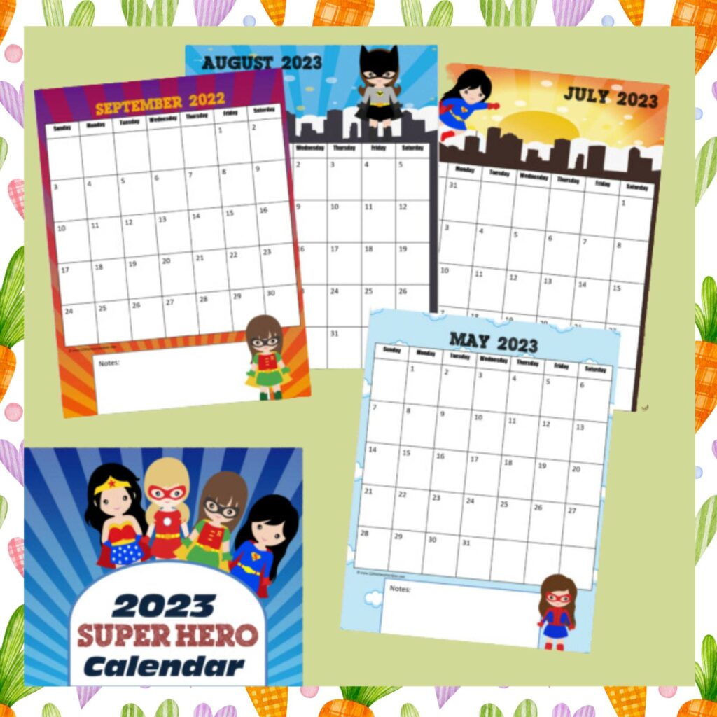 happy planner 2023/Girl Superhero calendar | Made By Teachers