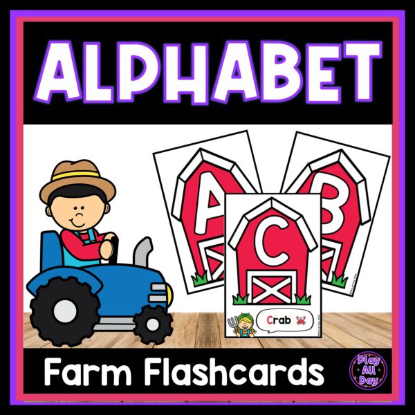 Farm Alphabet Flashcards | Letter Recognition Flash Cards | Made By ...