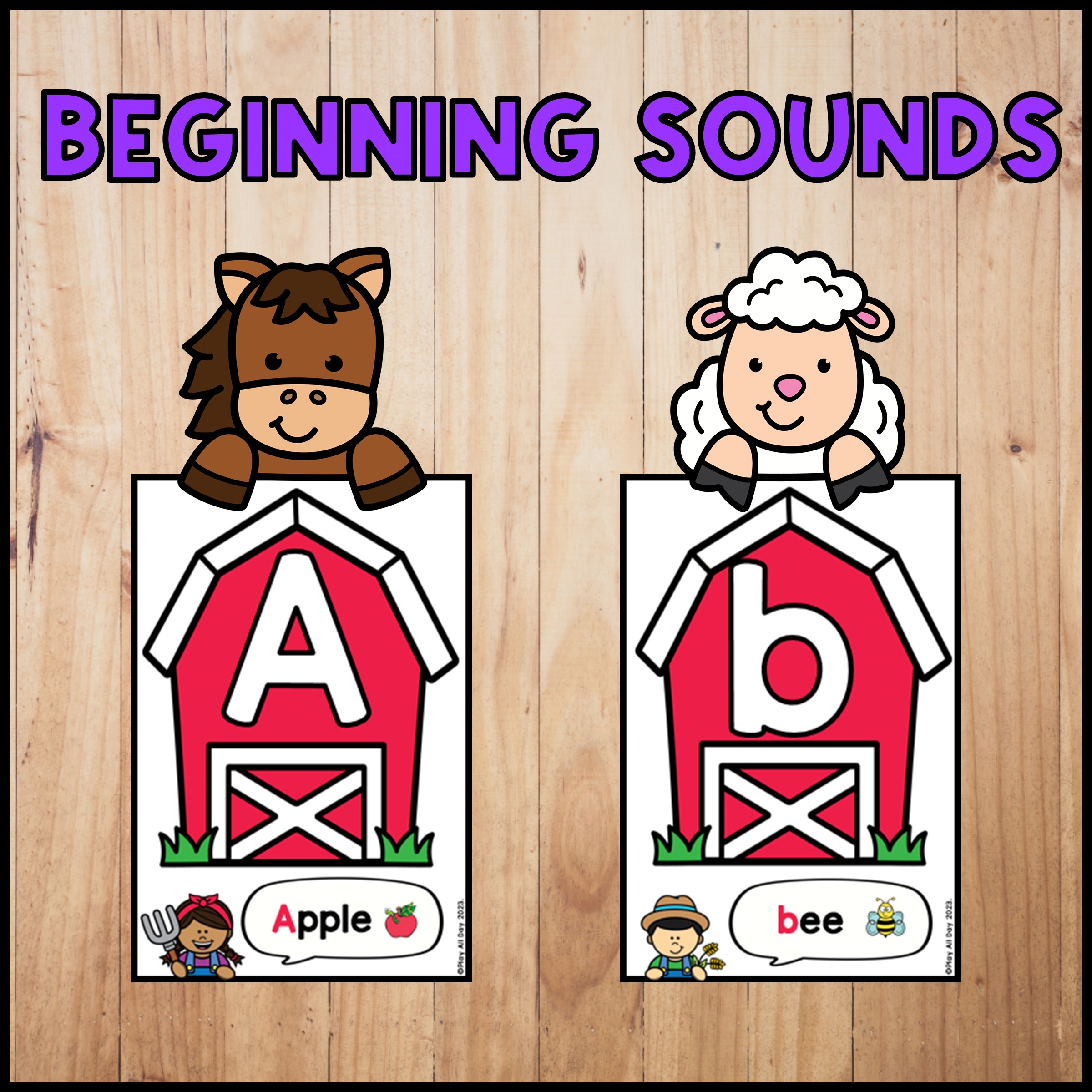 Farm Alphabet Flashcards | Letter Recognition Flash Cards | Made By ...