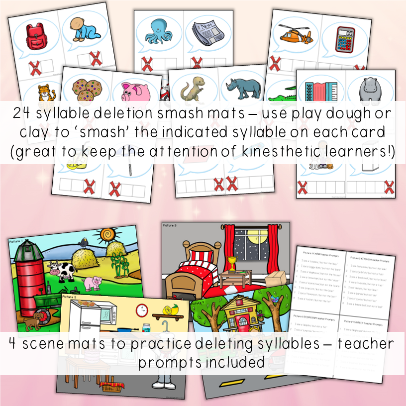 Deleting Syllables Activities and Games for Phonological Awareness ...