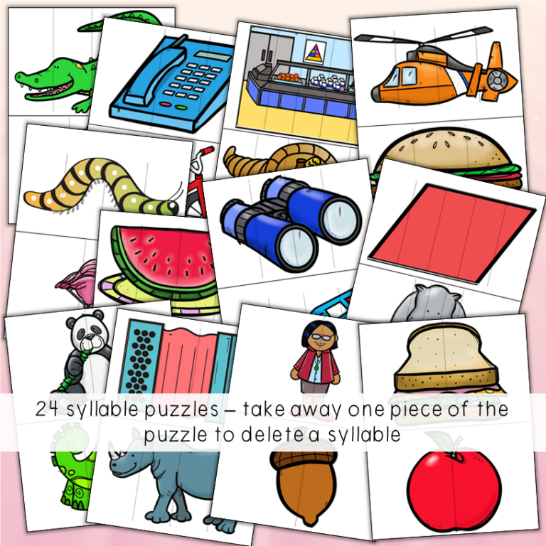 Deleting Syllables Activities and Games for Phonological Awareness ...
