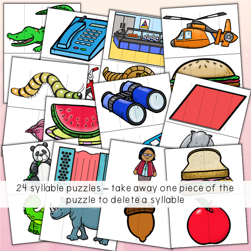 Deleting Syllables Activities and Games for Phonological Awareness ...