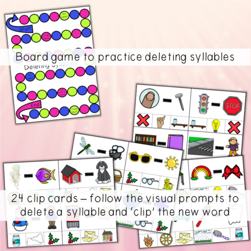Deleting Syllables Activities and Games for Phonological Awareness ...