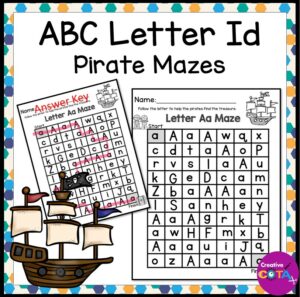 Pirate ABC Letter Mazes | Made By Teachers