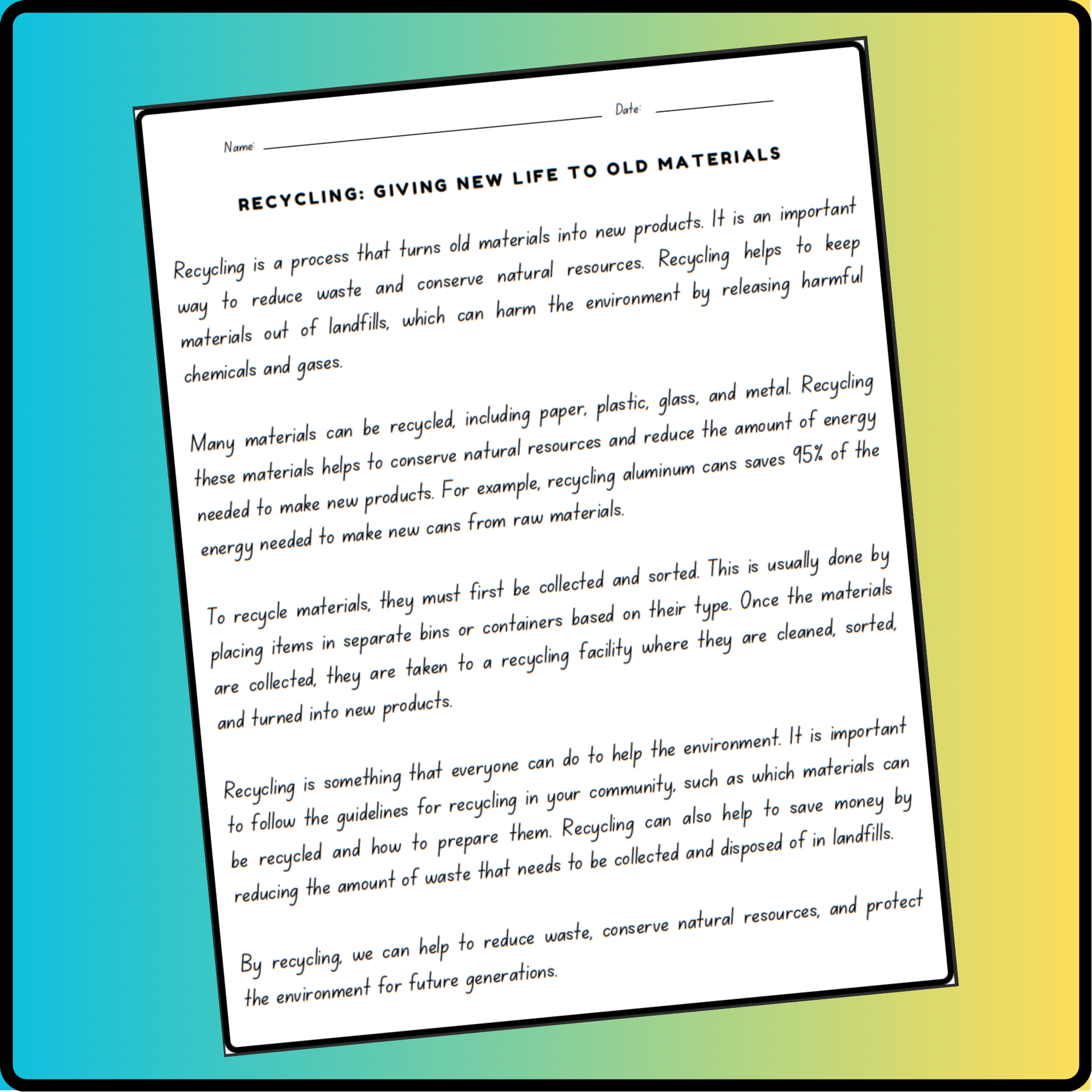 Earth Day Reading Comprehension Passages | Made By Teachers