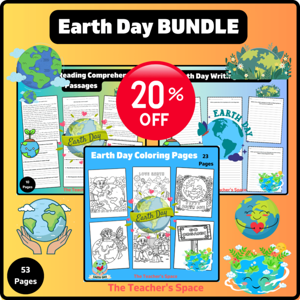 Earth Day BUNDLE:Reading Comprehension, Coloring Pages,Writing Prompts ...