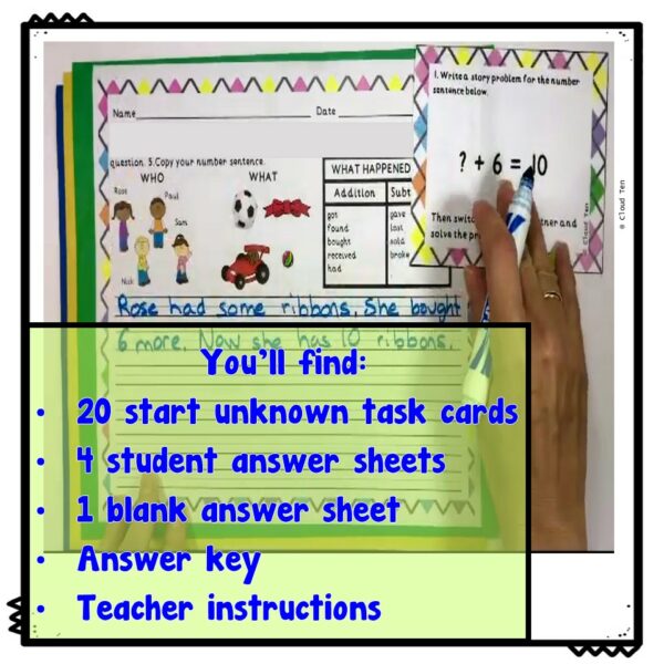 Write and solve problem situations - Start unknown | Made By Teachers