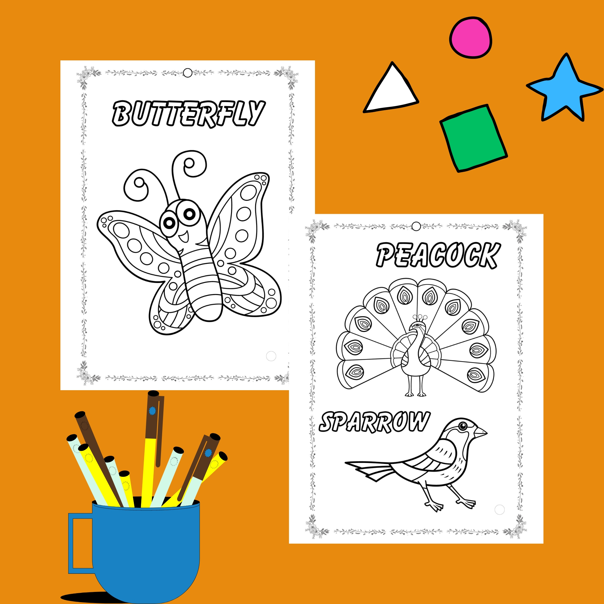 Flying Animals Coloring Pages Activity | Made By Teachers