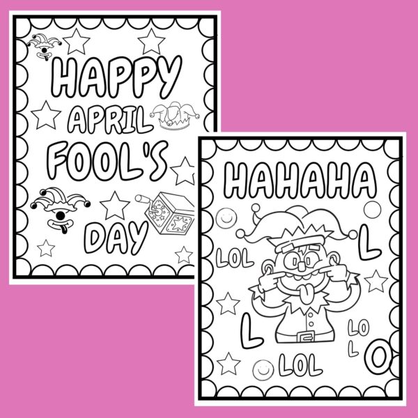 April Fool's Day Coloring Pages | 16 Fun April Coloring Sheets Words ...