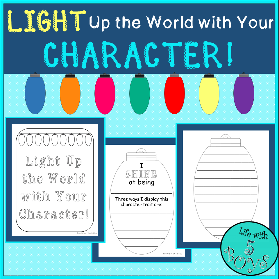 Character Traits Activity Light Up the World with Your Character | Made ...