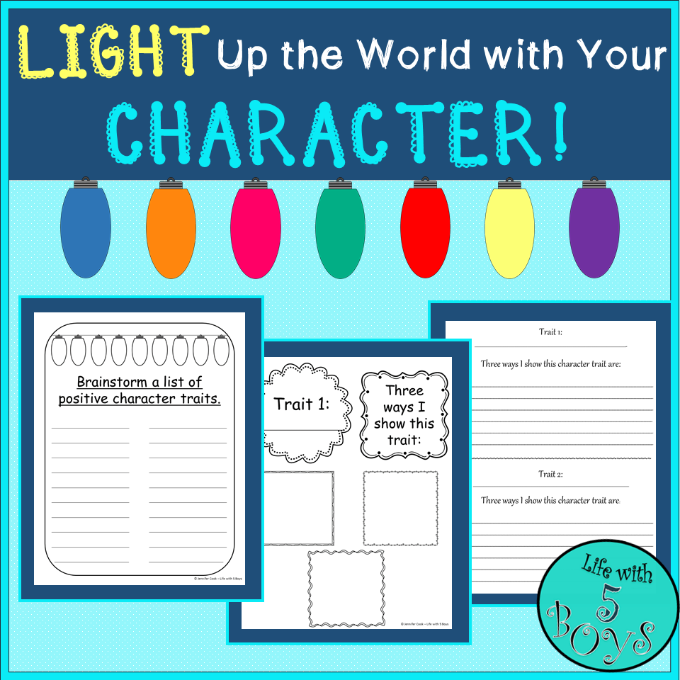 Character Traits Activity Light Up the World with Your Character | Made ...