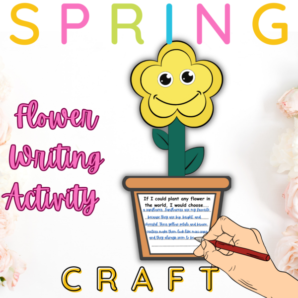 Spring Flower Craft for Bulletin Board-Spring Writing Activity-Earth ...