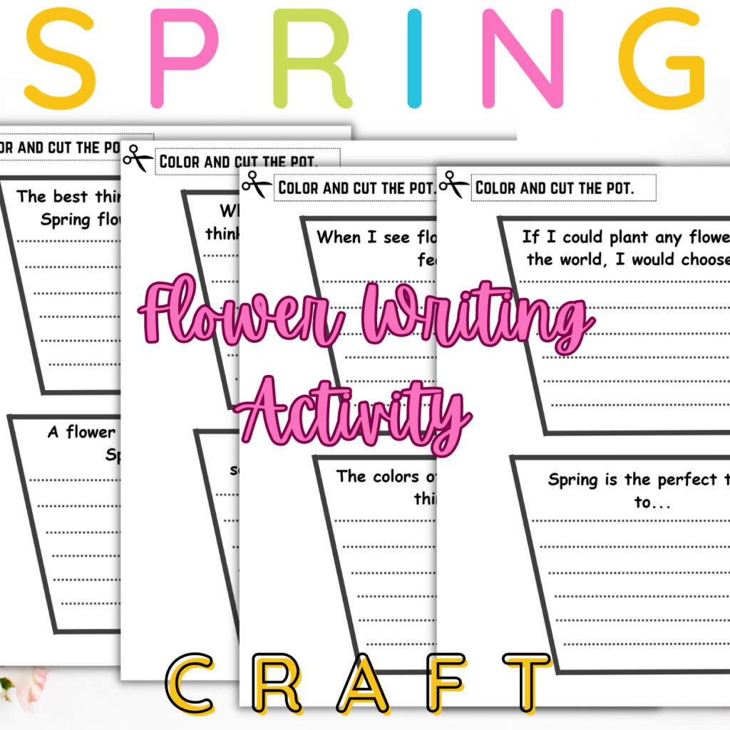 Spring Flower Craft for Bulletin Board-Spring Writing Activity-Earth ...