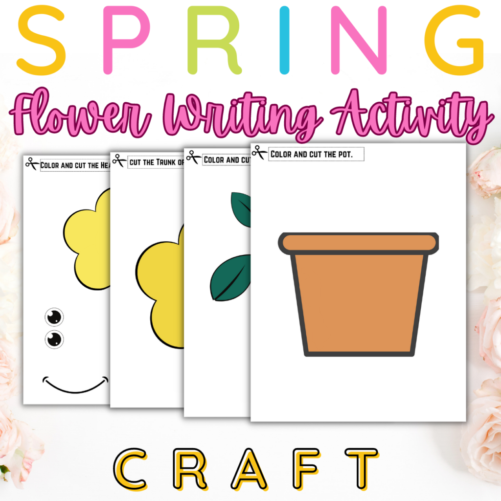 Spring Flower Craft for Bulletin Board-Spring Writing Activity-Earth ...