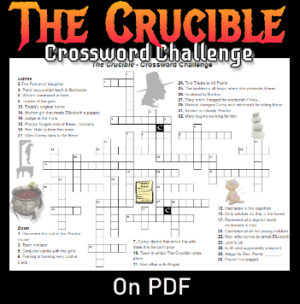 THE CRUCIBLE Crossword Puzzle Activity - Quiz, Review, Test, Worksheet ...