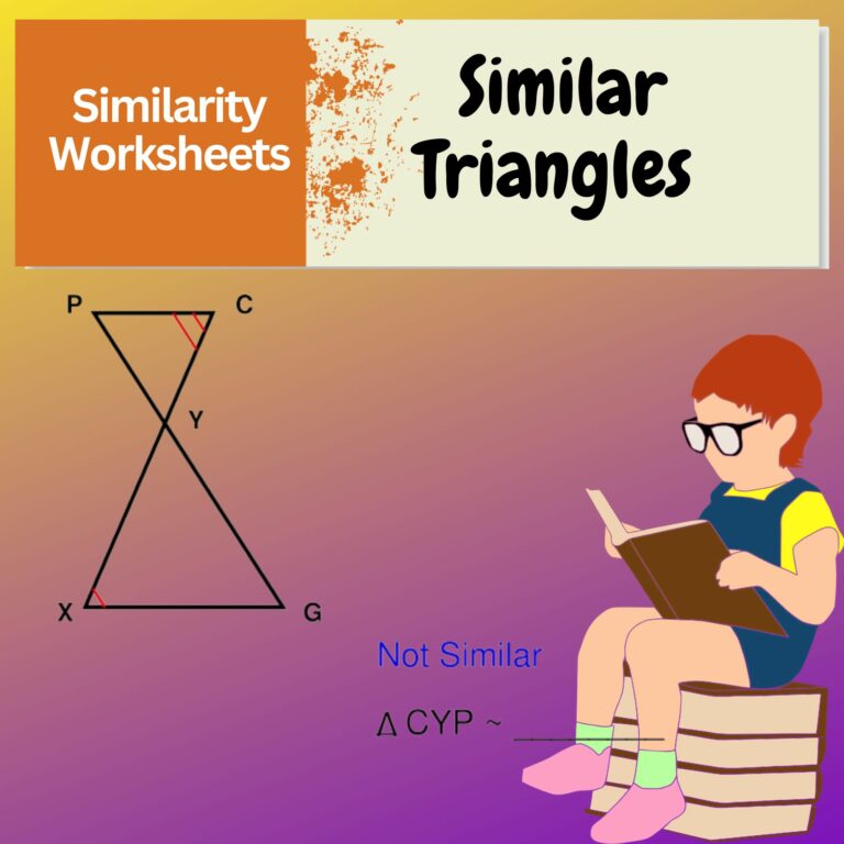 Similar Triangles Worksheets -state the similarity type - Similarity ...