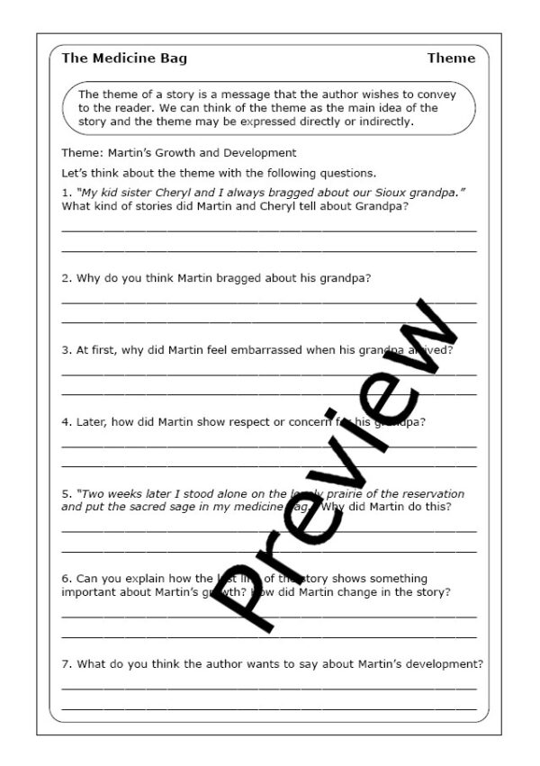 Virginia Driving Hawk Sneve "The Medicine Bag" worksheets | Made By ...