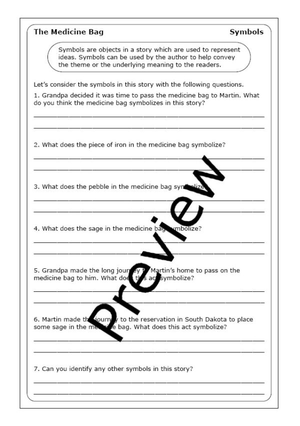Virginia Driving Hawk Sneve "The Medicine Bag" worksheets | Made By ...