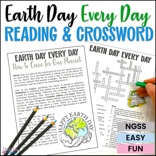 Earth Day Reading Comprehension and Earth Day Crossword Puzzle | Made ...