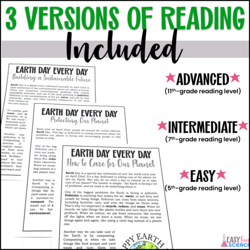 Earth Day Reading Comprehension and Earth Day Crossword Puzzle | Made ...