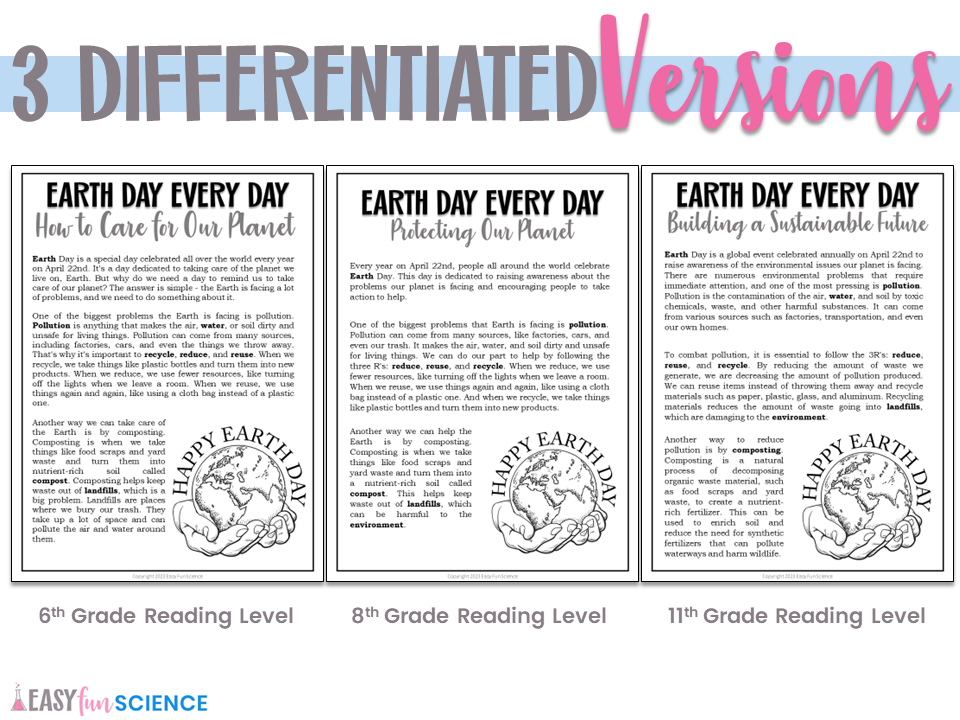 Earth Day Reading Comprehension and Earth Day Crossword Puzzle | Made ...