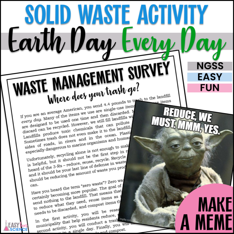 Earth Day Every Day Solid Waste Management Survey | Made By Teachers