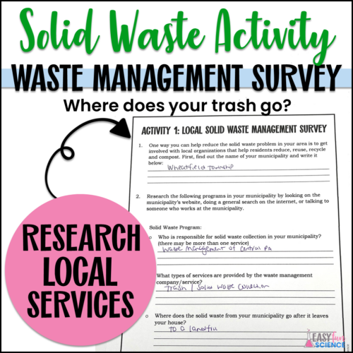 Earth Day Every Day Solid Waste Management Survey | Made By Teachers