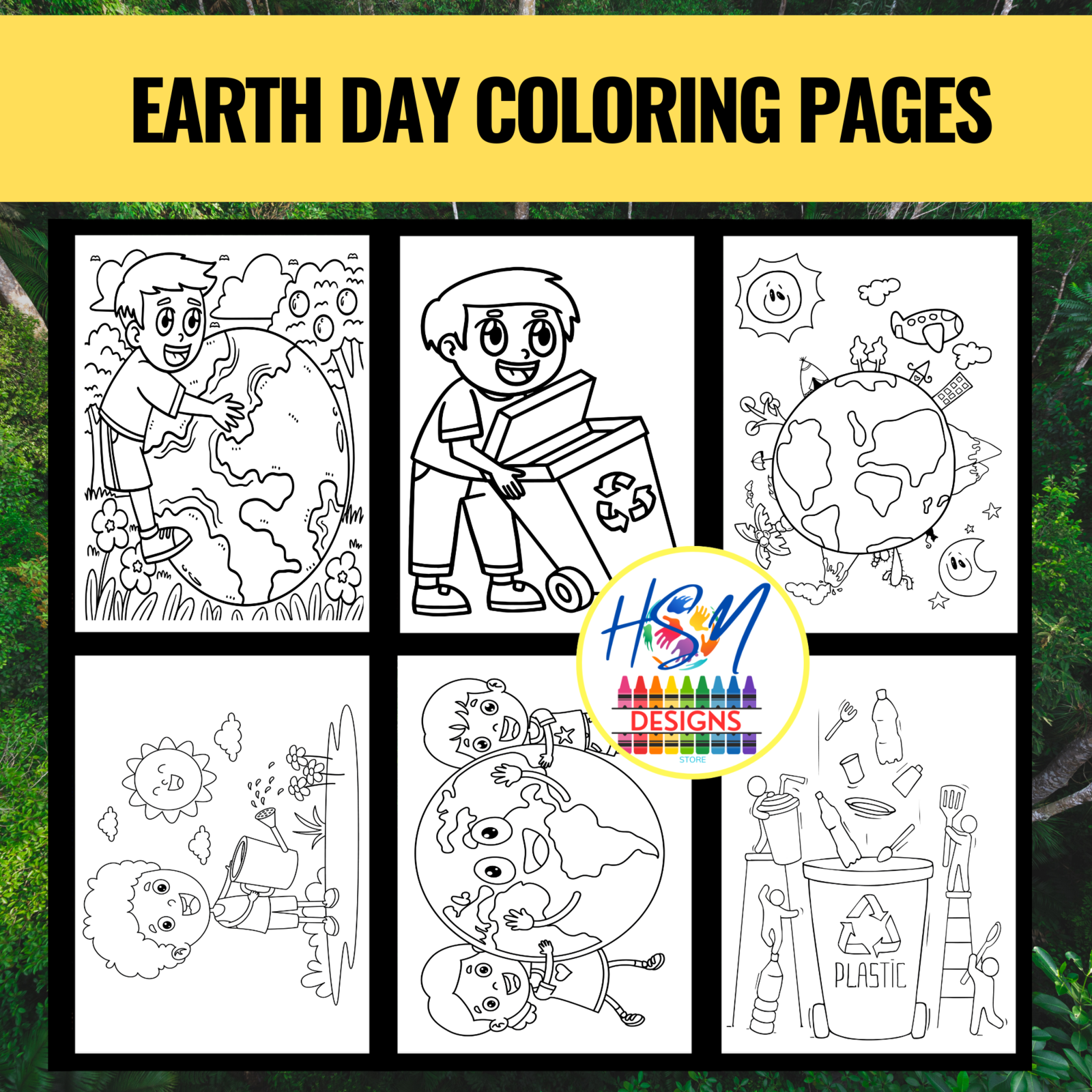 Earth Day Coloring Pages Activities – Earth friends – 20 pages V2 ...