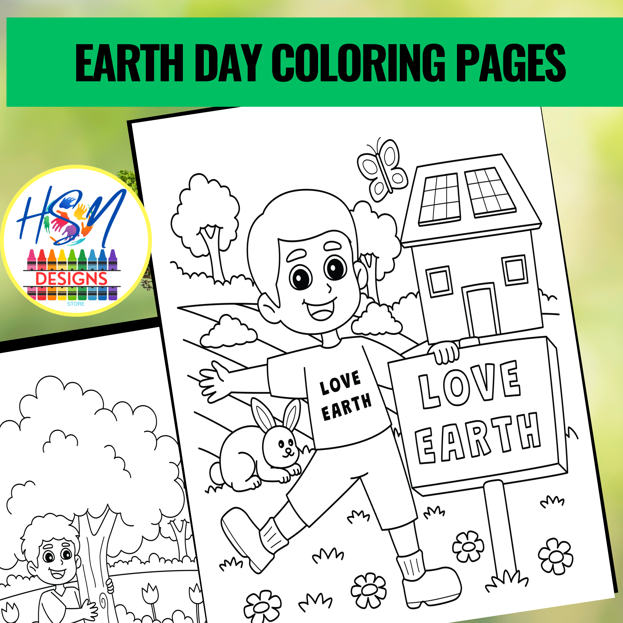 Earth Day Coloring Pages Activities – Earth friends – 20 pages V2 ...