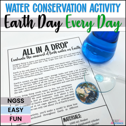 Earth Day Every Day Water Conservation Activity 5-ESS2-2 | Made By Teachers
