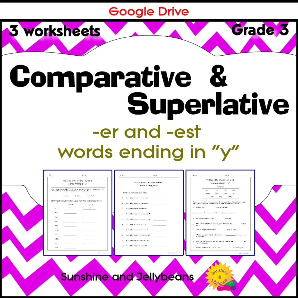 Comparative / Superlative -er and -est suffixes - words ending in "y ...