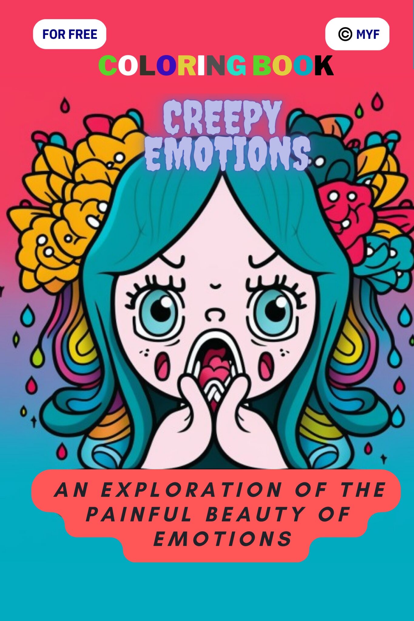 Creepy Emotions Coloring Book, An Exploration of the Painful Beauty of ...