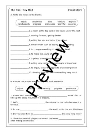 Isaac Asimov "The Fun They Had" worksheets | Made By Teachers