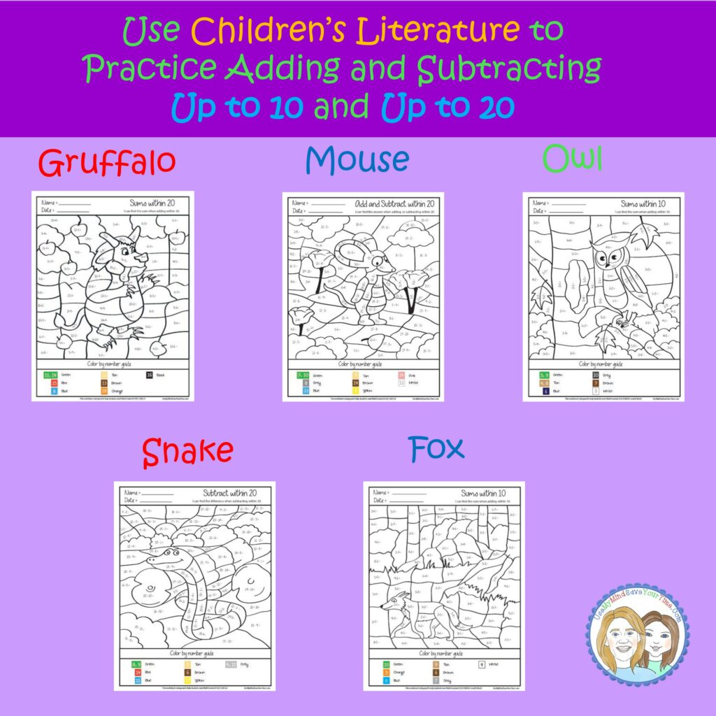 The Gruffalo Activities Color by Number | The Gruffalo Characters ...