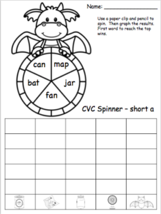 Dragon Themed CVC Spinner Activity | Made By Teachers