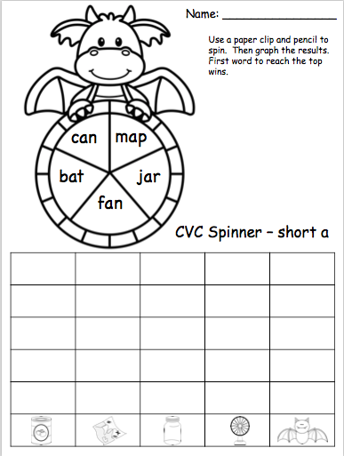 Dragon Themed CVC Spinner Activity | Made By Teachers