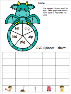 Dragon Themed CVC Spinner Activity | Made By Teachers